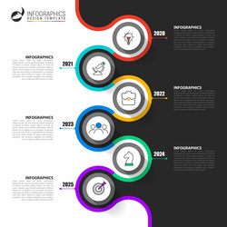 Infographic template isometric path with 6 steps Vector Image