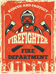 Firefighter Poster Vector Images (over 1,100)