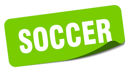 Soccer sticker soccer label Royalty Free Vector Image