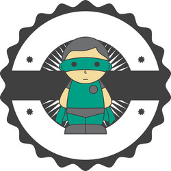 Child superhero design element Royalty Free Vector Image