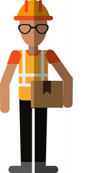 Construction worker contractor avatar icon image Vector Image