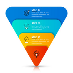 Infographic design template creative pyramid with Vector Image