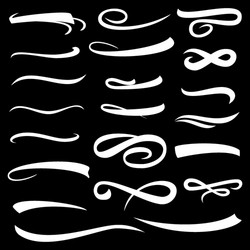 Underline hand drawn highlighter set underlines Vector Image