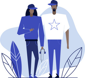 Subculture flat characters 4 Royalty Free Vector Image