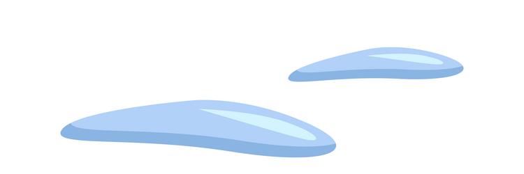 Puddle of water flat icon wet place Royalty Free Vector