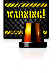 Yellow warning background with black stripes Vector Image