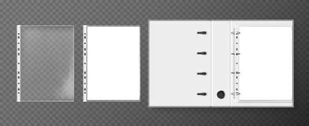 Realistic binder set Royalty Free Vector Image