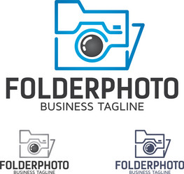 Digital folder logo Royalty Free Vector Image - VectorStock