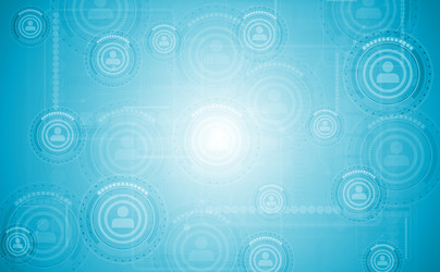 Bright blue technology background Royalty Free Vector Image