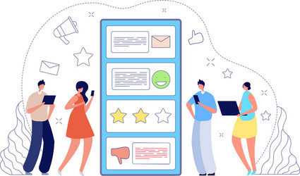 Customer filling up survey form Royalty Free Vector Image