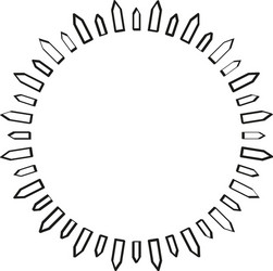 Black sun border Royalty Free Vector Image - VectorStock