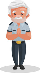 Watchman cartoon Royalty Free Vector Image - VectorStock