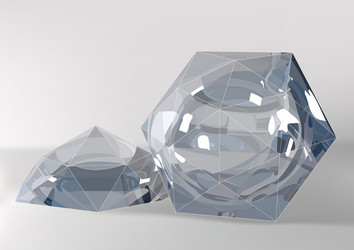Set of portuguese rose cut jewel views Royalty Free Vector