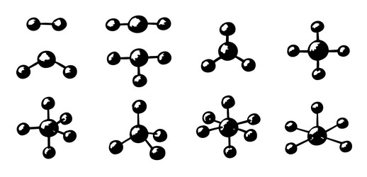 Molecule shapes Royalty Free Vector Image - VectorStock