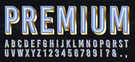 Light box text editable font effect Royalty Free Vector