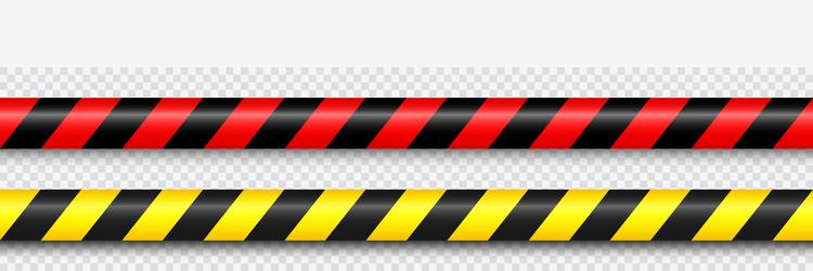 Realistic barricade construction tape yellow Vector Image