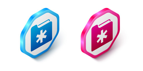 Green and blue medical health record folder Vector Image