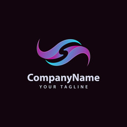 Letter slogo made of overlapping colorful lines Vector Image