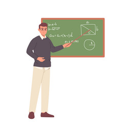 Woman mathematician female teacher character Vector Image