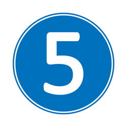 Blue Number Five Vector Image Vector Images (over 1,800)