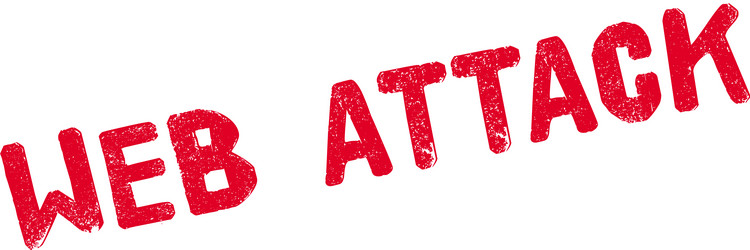 Web attack rubber stamp Royalty Free Vector Image