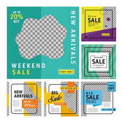 Six commercial templates Royalty Free Vector Image