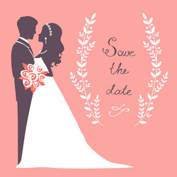 Elegant wedding couple Royalty Free Vector Image