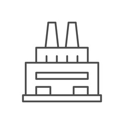 Factory outline icon design Royalty Free Vector Image