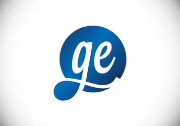 Initial monogram letter g e logo design template Vector Image