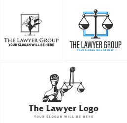 Law firm scale logo design Royalty Free Vector Image