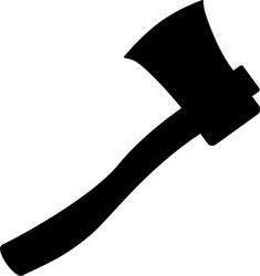 Fireman axe silhouette art Royalty Free Vector Image