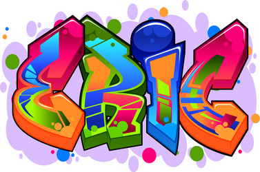 Donald graffiti name text design Royalty Free Vector Image