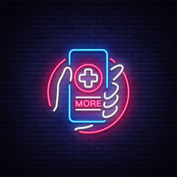 Laptop mobile neon sign Royalty Free Vector Image