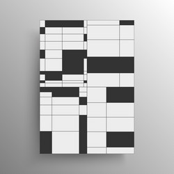 Abstract 3d white rectangle overlap background Vector Image