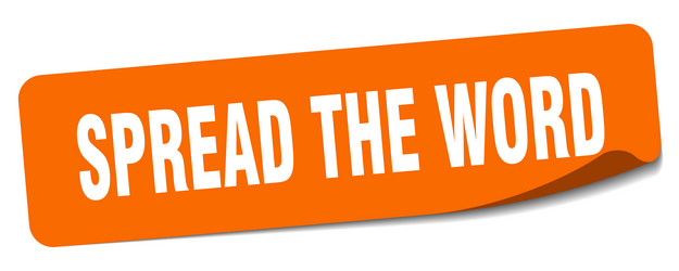 Spread the word sticker spread the word label Vector Image