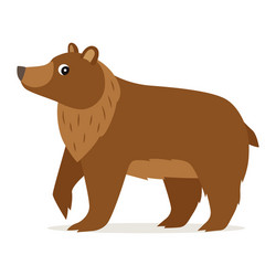 Cute Brown Bear Cartoon Royalty Free Vector Image