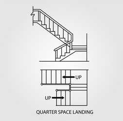 Drawing stairs stairway top view architectural Vector Image