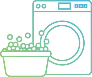Wash machine laundry service Royalty Free Vector Image