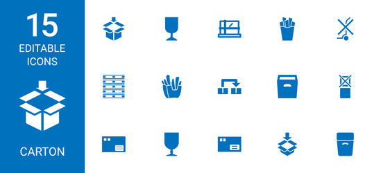 15 carton icons Royalty Free Vector Image - VectorStock