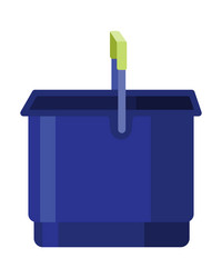 Bucket bail cartoon icon or pail Royalty Free Vector Image