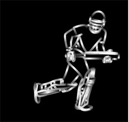 Concept batsman run out - cricket championship Vector Image