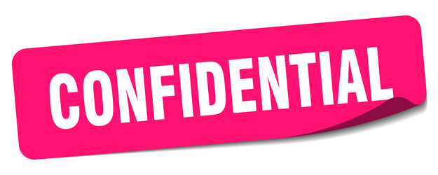 Confidential sticker label Royalty Free Vector Image