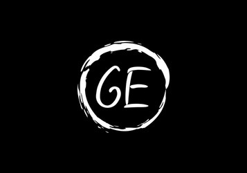 Initial monogram letter g e logo design template Vector Image