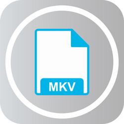 Types icons colored set with file mkv bmp Vector Image