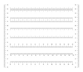 Measurement scale with black marks ruler Vector Image