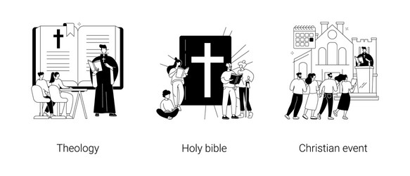 Study of god abstract concept Royalty Free Vector Image