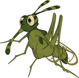 Death mosquito cartoon Royalty Free Vector Image