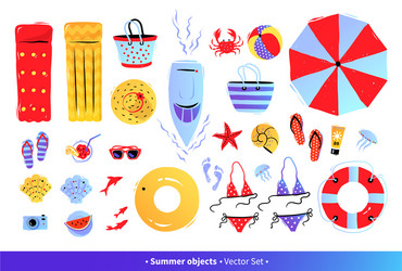 Top view items 2d isolated big set Royalty Free Vector Image