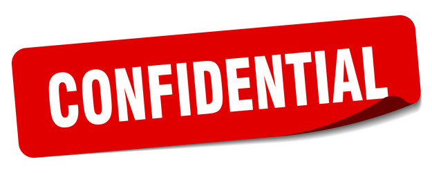 Confidential sticker label Royalty Free Vector Image