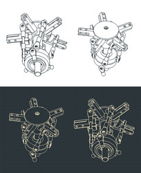 Helicopter main rotor drawings Royalty Free Vector Image